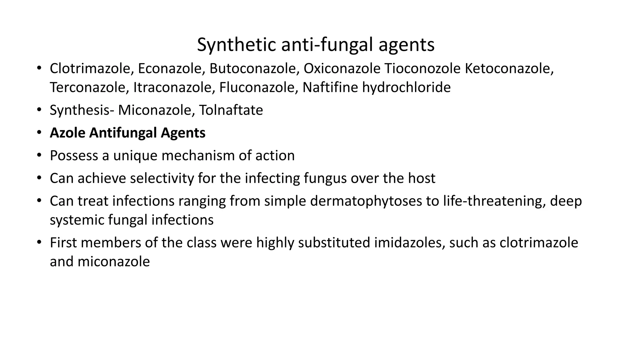 Anti-fungal agents Medicinal Chemistry-III | PPTX