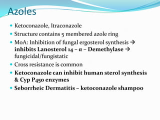 Pharmacology: Anti fungal drugs flashcards | PPTX