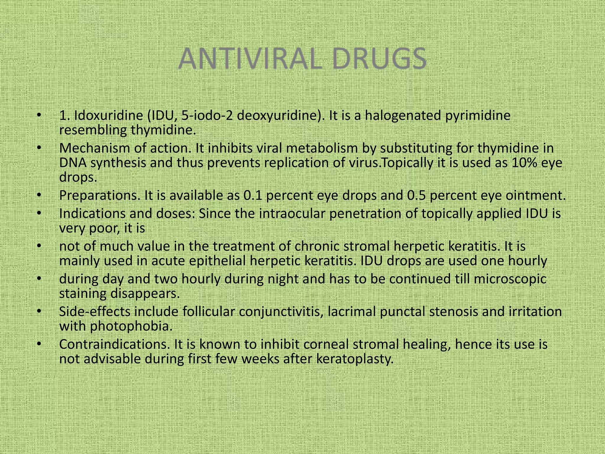ocular pharmacology anti viral and anti fungal | PPTX