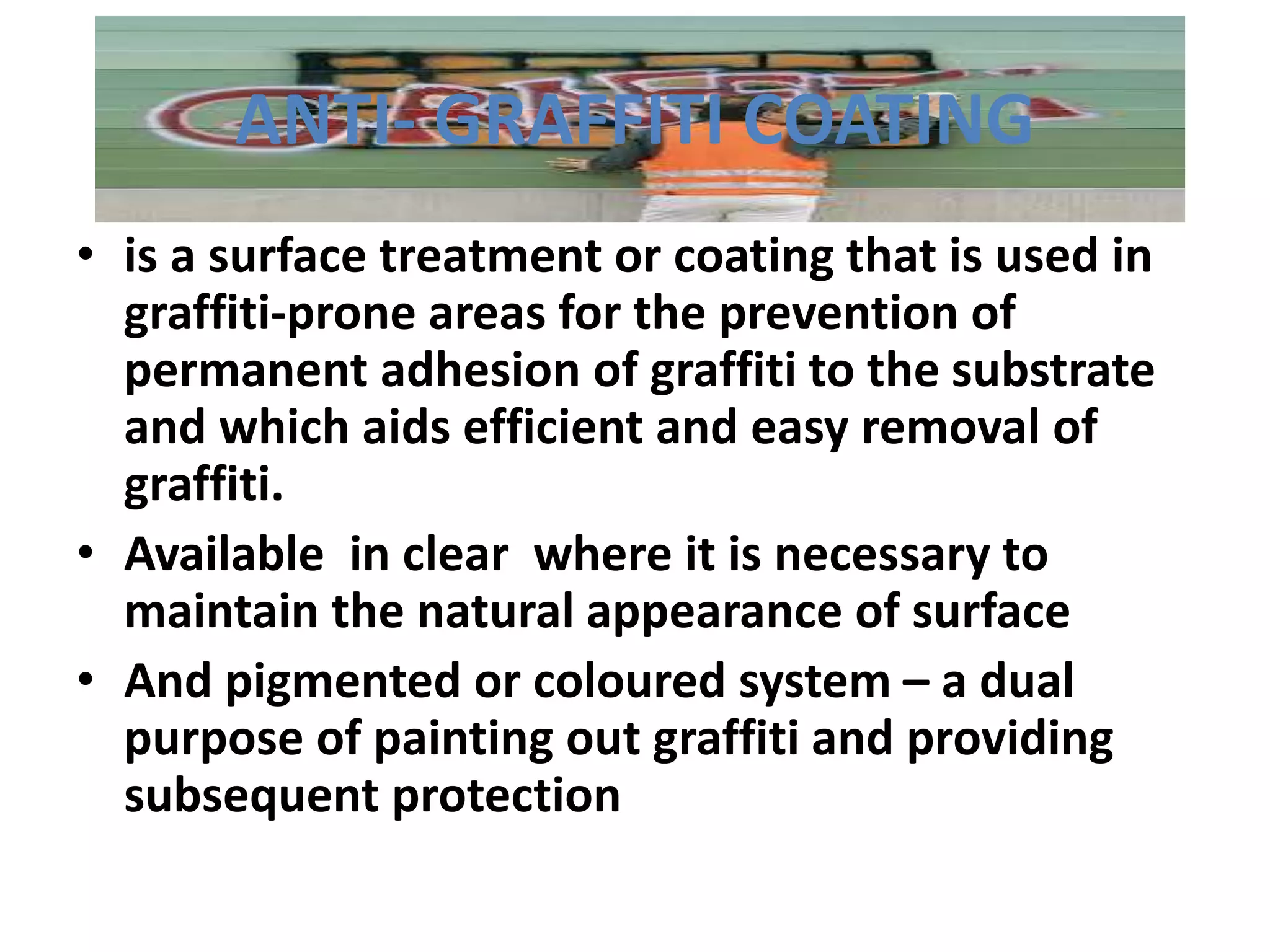 Anti graffiti coating presentation | PPT