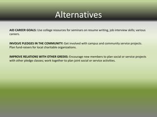 Anti hazing education plan | PPTX | Undergraduate Education | College ...
