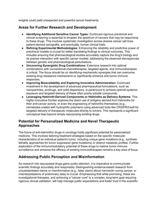 Repurposing Anti-Helminthic Drugs for Cancer Treatment: Mechanisms ...
