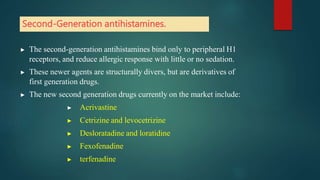 ANTI-HISTAMINES AND ITS DRUGS WITH SAR AND | PPTX