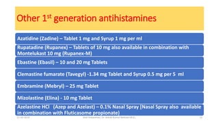 Antihistamines. Dr.Ashok Kumar Batham | PPT
