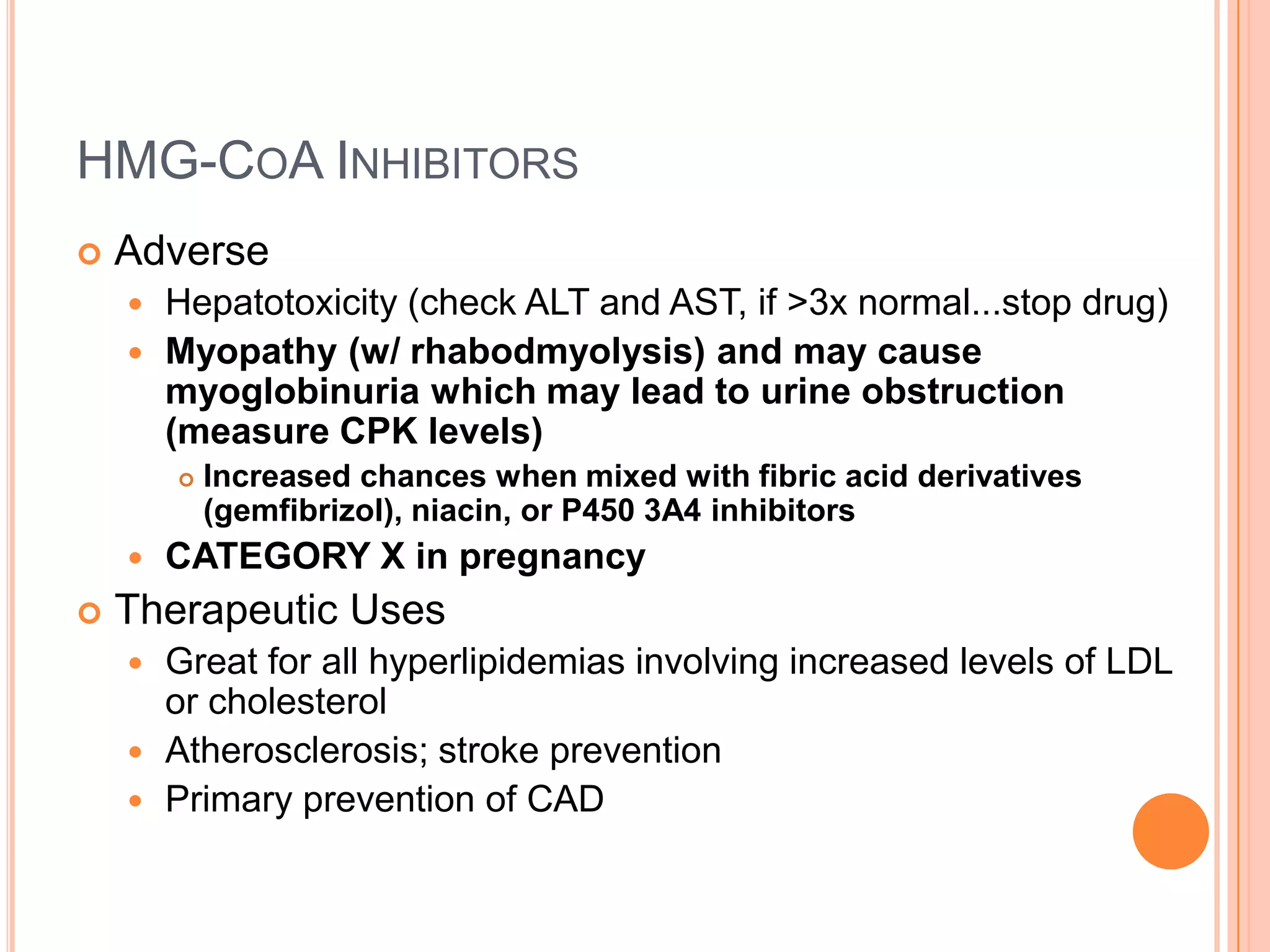 Pharmacology: Anti hyperlipidemic drugs flashcards | PPTX