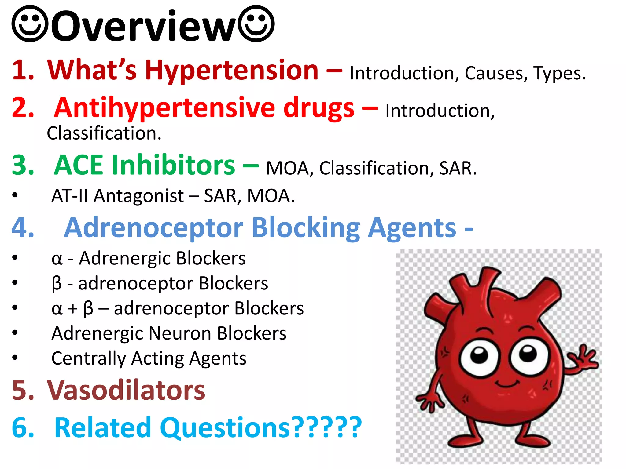 Anti hypertensive drugs | PPTX