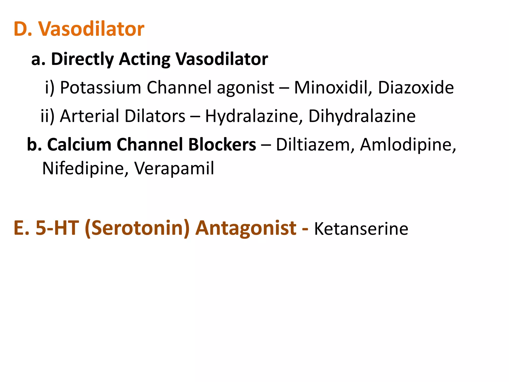 Anti hypertensive drugs | PPTX