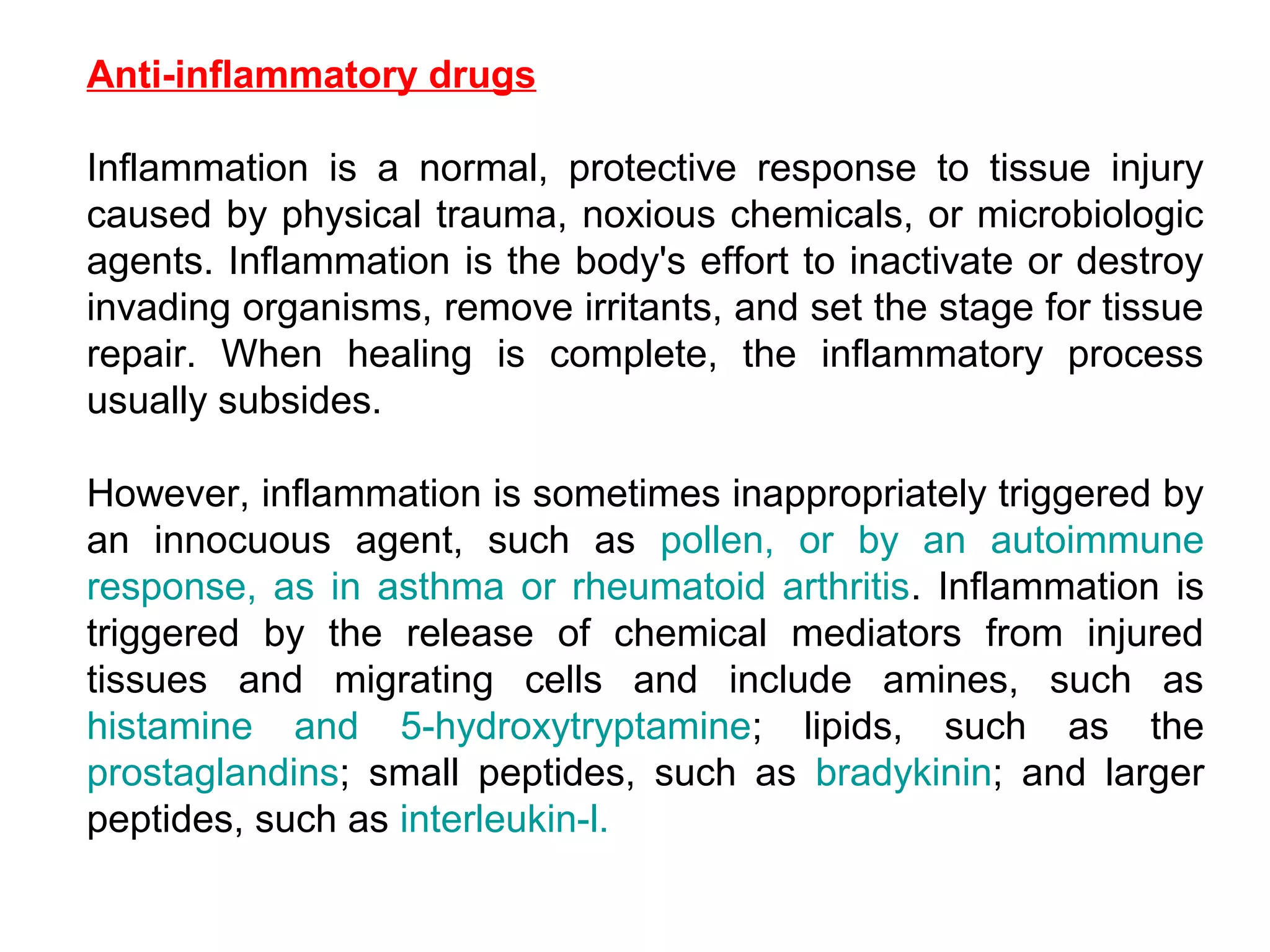 Anti inflammatory drugs | PPT