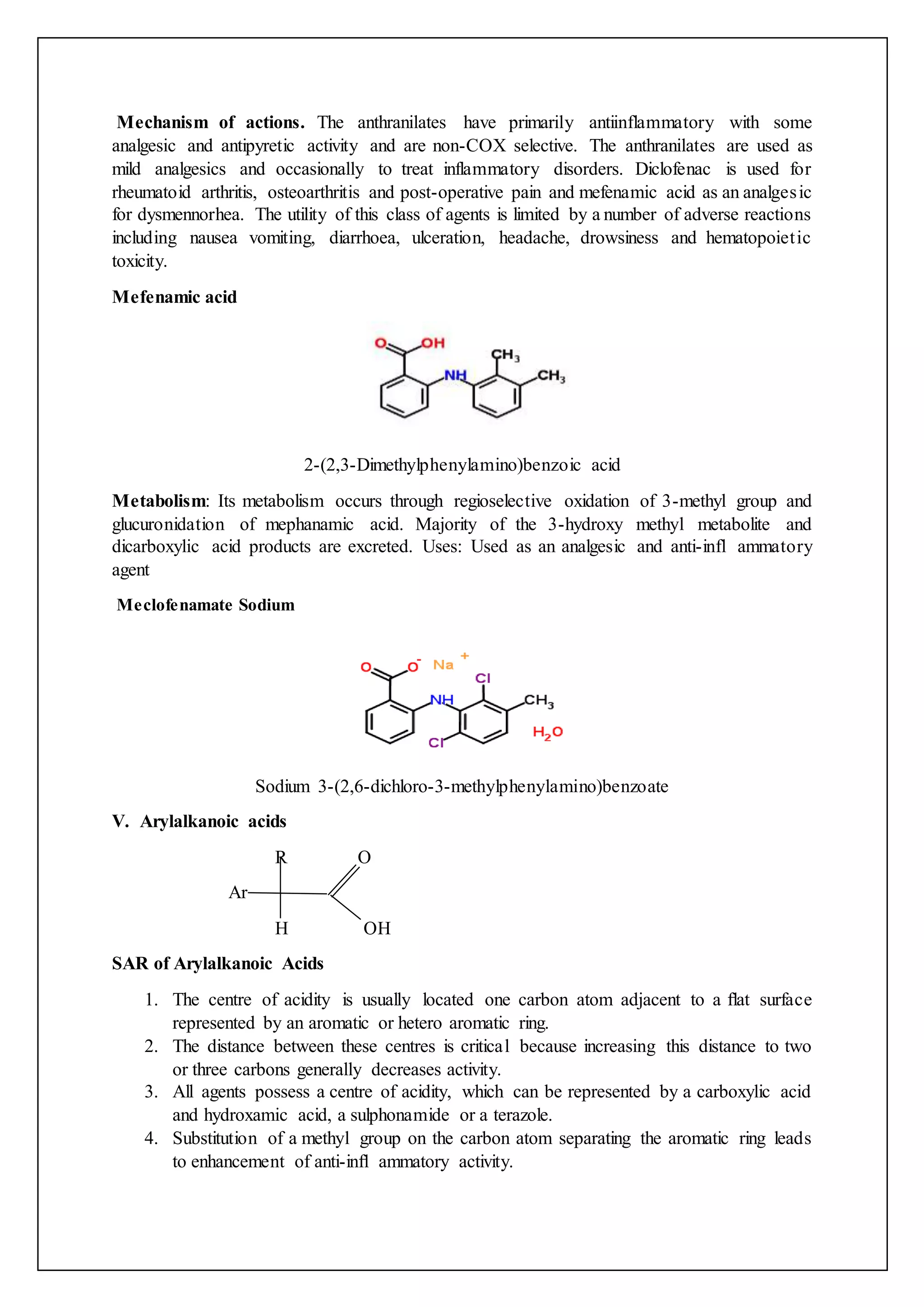 Anti inflammatory drugs | DOCX