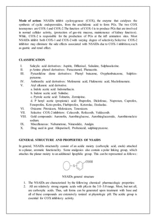 Anti inflammatory drugs | DOCX