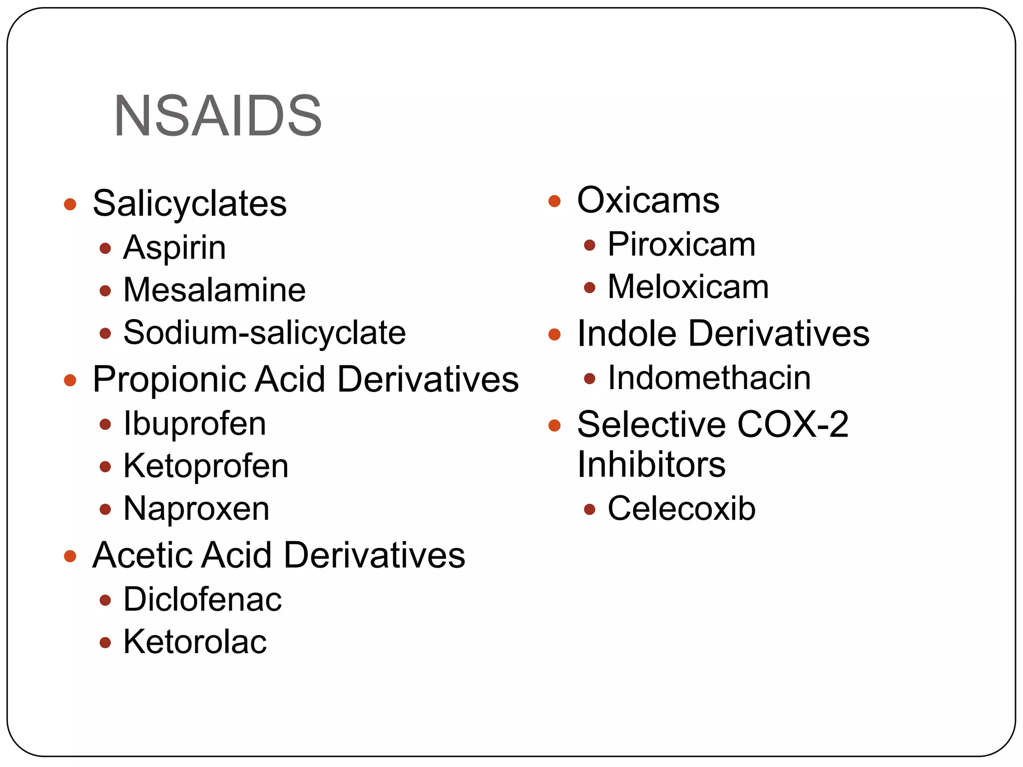 Anti inflammatory drugs flashcards | PPTX