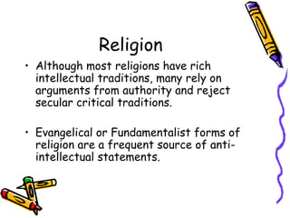 Anti intellectualism 2 | PPT