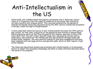 Anti intellectualism 2 | PPT