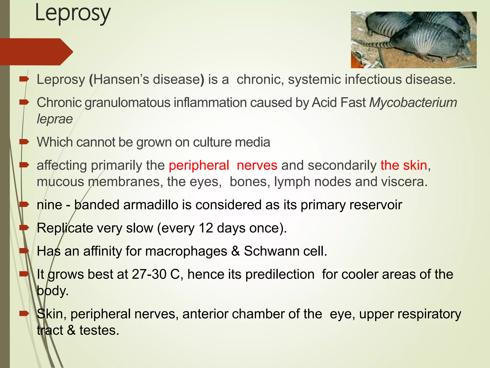 Leprosy & Anti-Leprotic Drugs | PPT