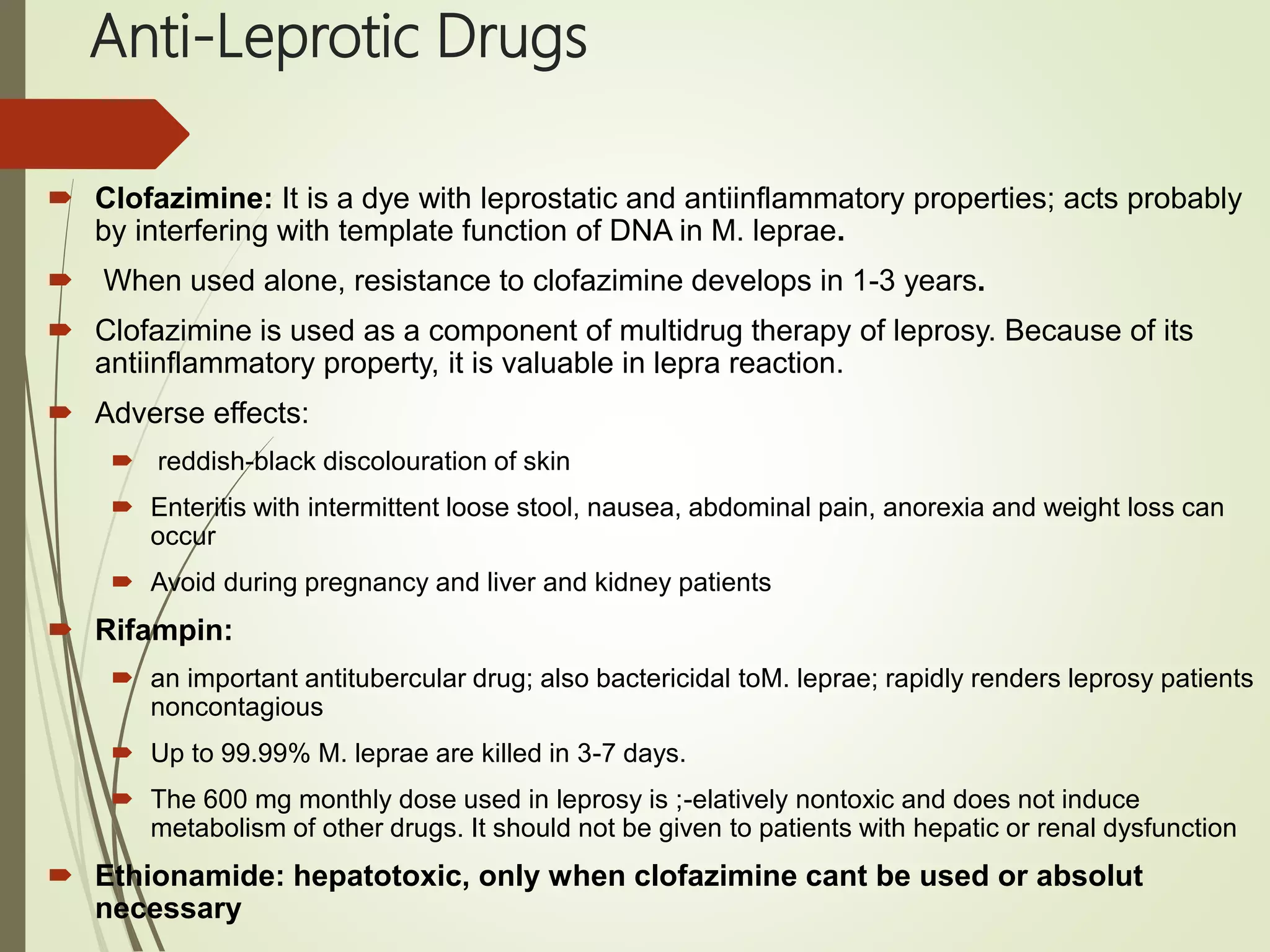 Leprosy & Anti-Leprotic Drugs | PPT