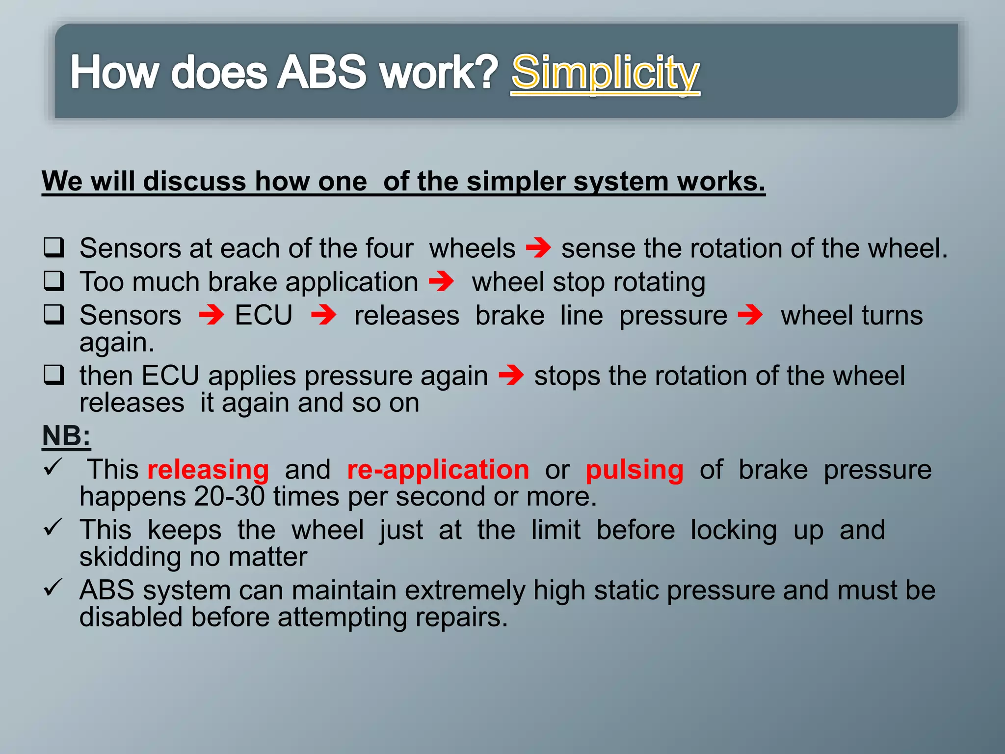 Anti-lock Braking System (ABS) | PPTX