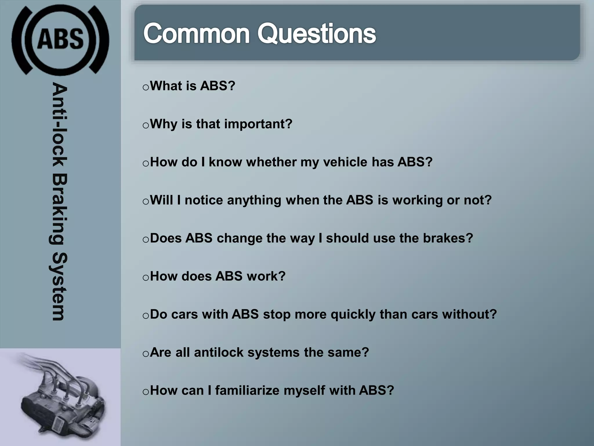 Anti-lock Braking System (ABS) | PPTX