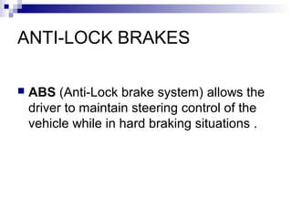 Anti-Lock braking system | PPT