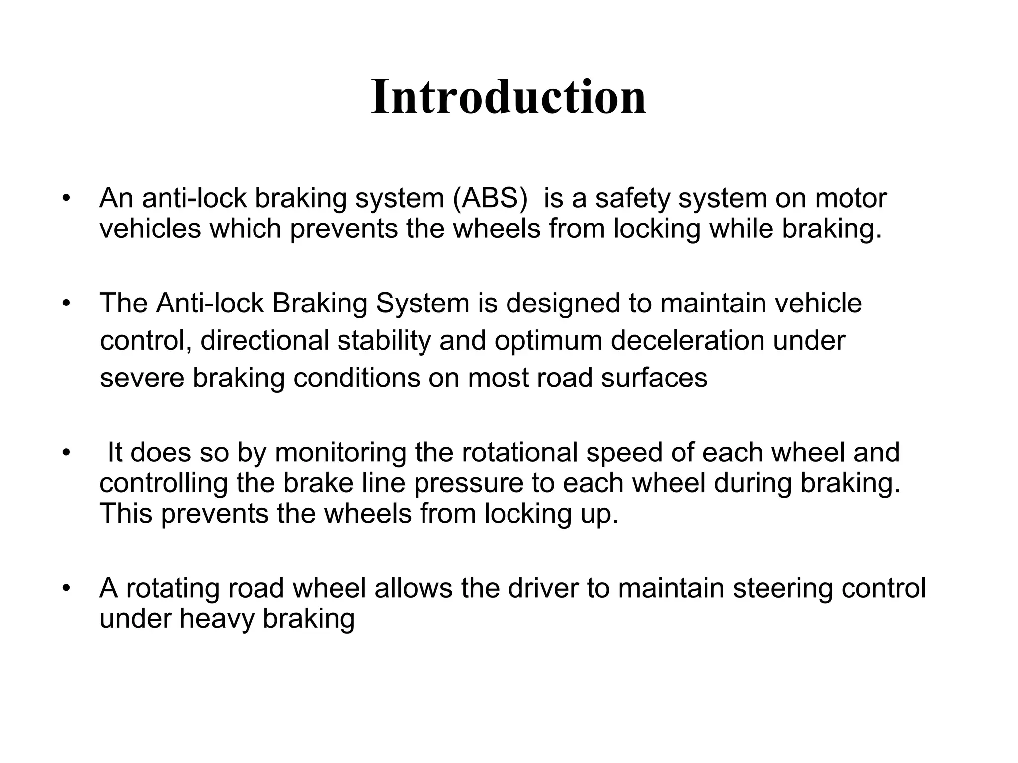 Anti lock braking system | PPT