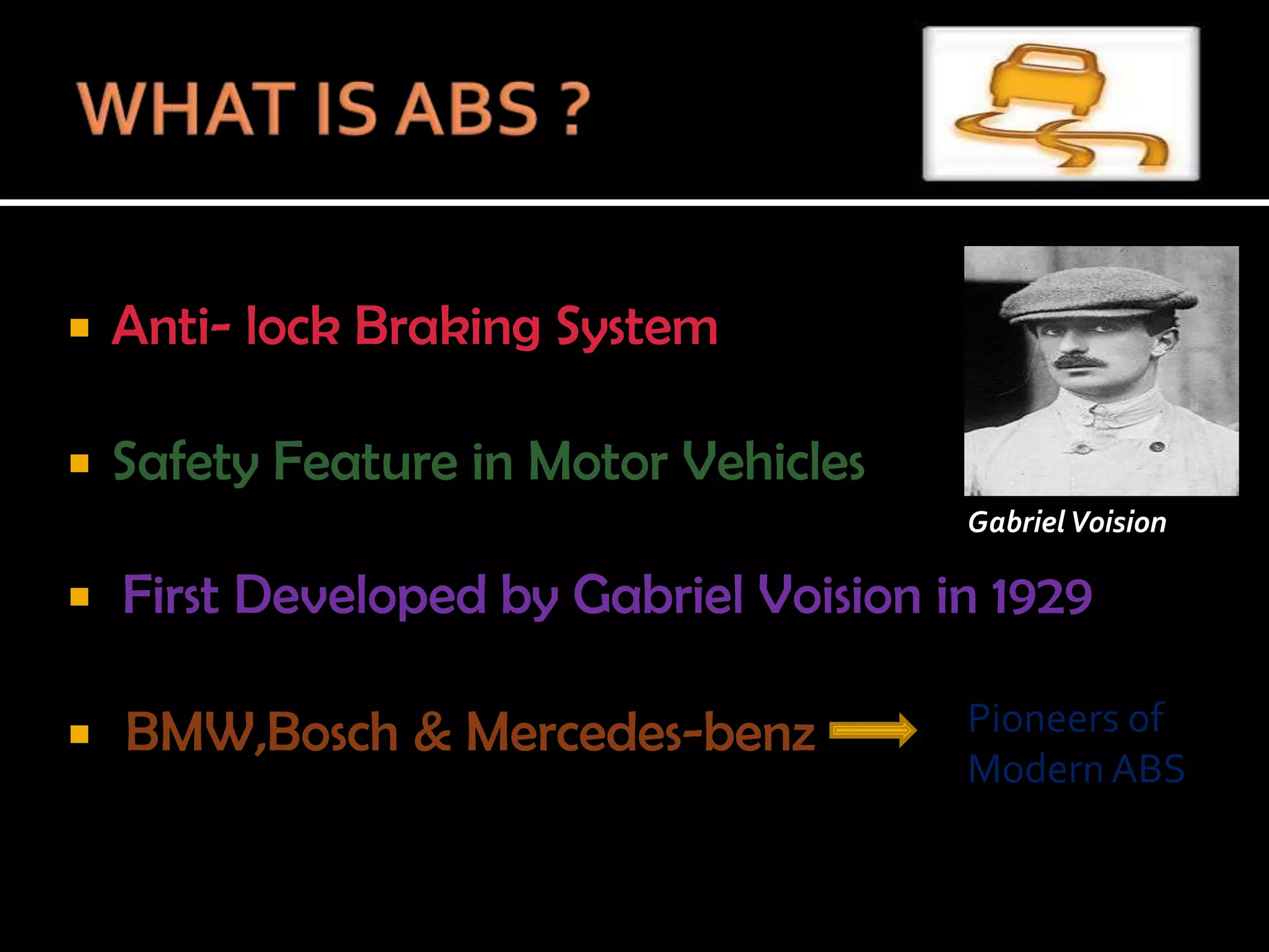 Anti lock braking system (abs) | PPTX