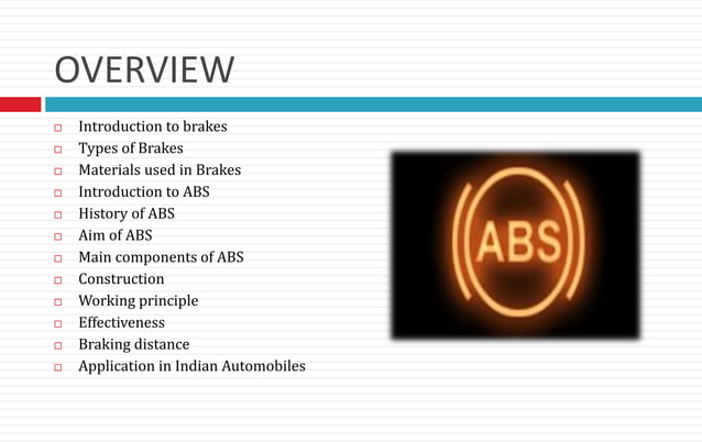 Anti lock braking system(abs) by Arshad Habib Khan | PPTX | Auto ...