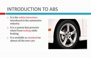 Anti lock braking system(abs) by Arshad Habib Khan | PPTX | Auto ...