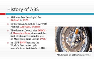 Anti lock braking system(abs) by Arshad Habib Khan | PPTX | Auto ...