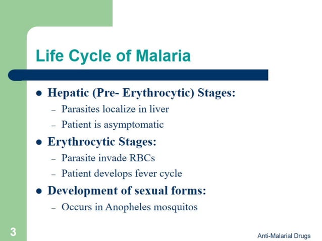 Anti- Malarial Drugs {Pharmacology} | PDF