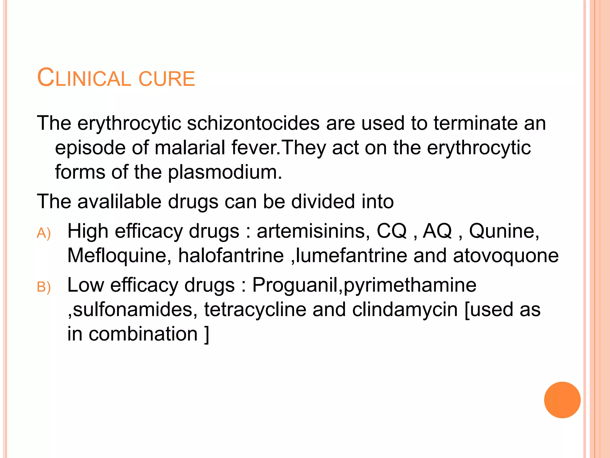 Anti -Malarials - perspective and Treatment regimen | PPTX