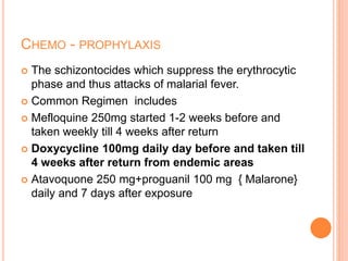 Anti -Malarials - perspective and Treatment regimen | PPTX