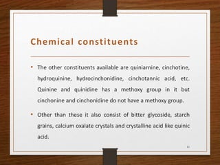 ANTI-MALARIALS - PHARMACOGNOSTIC NOTE ON CINCHONA AND ARTEMISIA | PDF