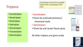Anti migraine drugs | PPTX