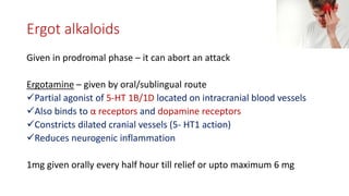 Anti migraine drugs | PPTX