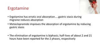 Anti migraine drugs | PPTX