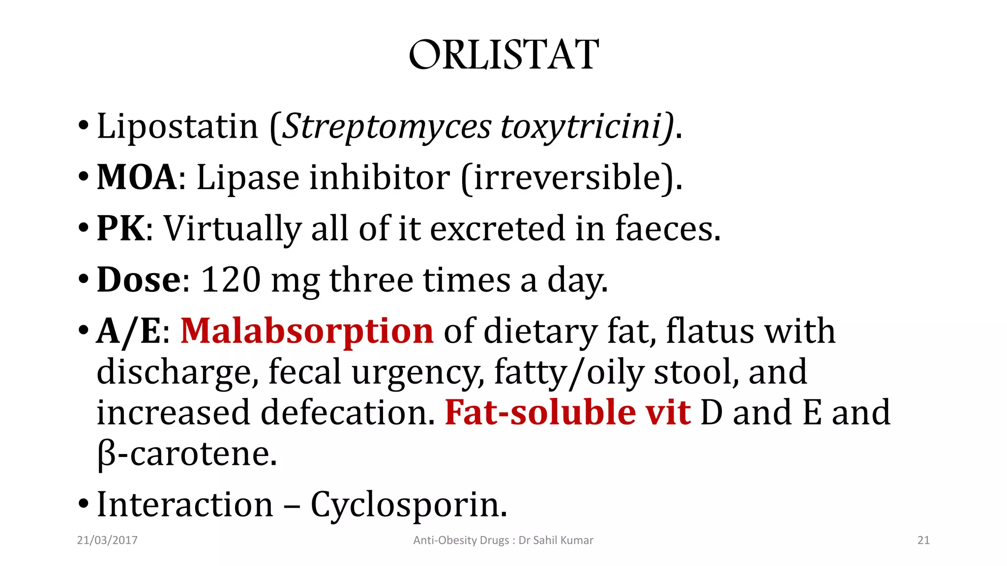 Anti obesity drugs | PPTX