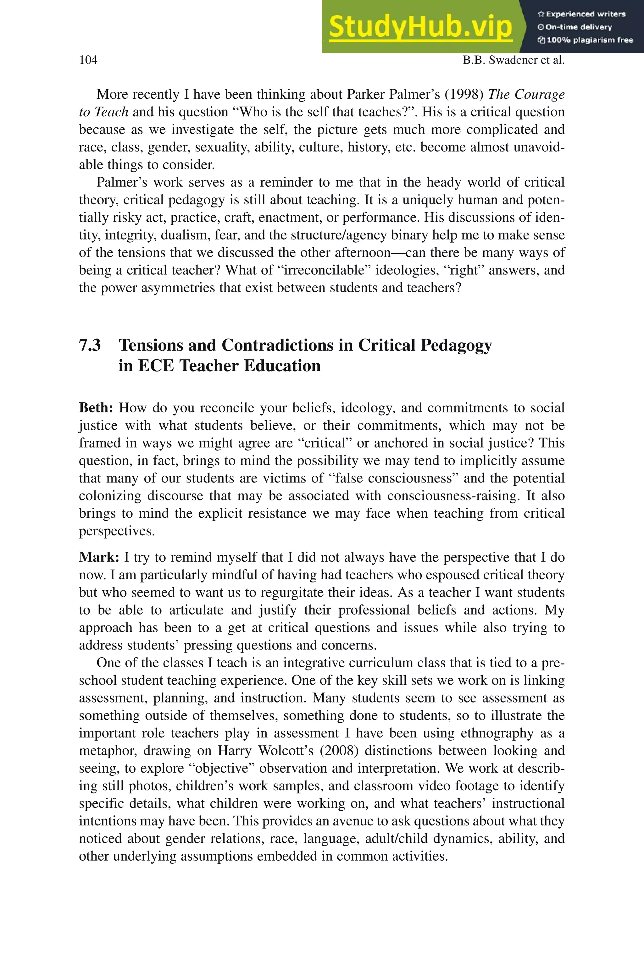 Anti-Oppressive Pedagogy In Early Childhood Teacher Education A ...