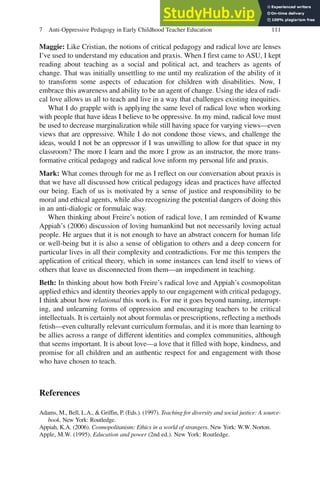 Anti-Oppressive Pedagogy In Early Childhood Teacher Education A ...