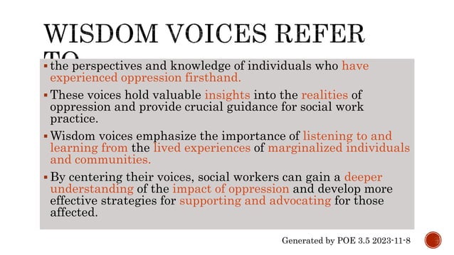 Anti-oppressive Practices in community and youth work.pptx | Education