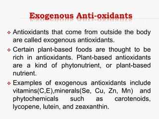 Anti oxidant | PPT