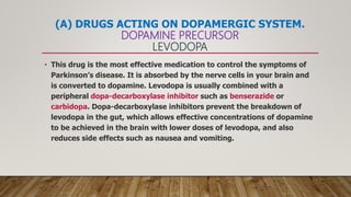 Presentation of Anti Parkinson drugs. | PPTX