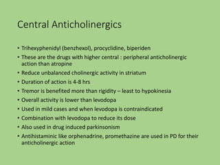 Anti parkinson drugs | PPT