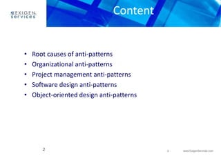 Anti-Patterns part 1 | PPTX