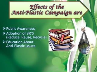 Anti plastic campaign | PPTX