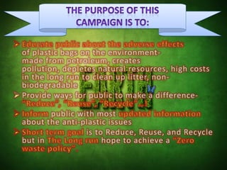 Anti plastic campaign | PPTX