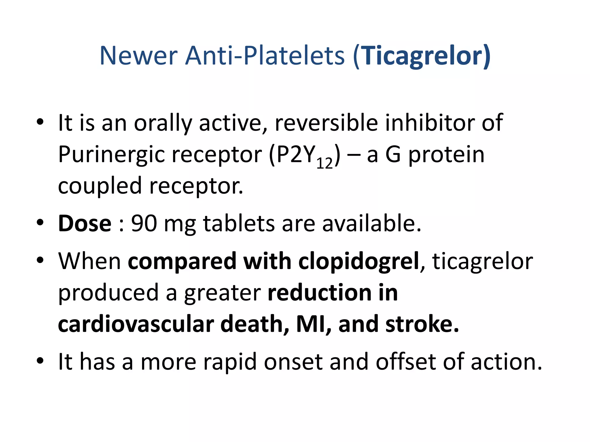 Anti platelet drugs | PDF