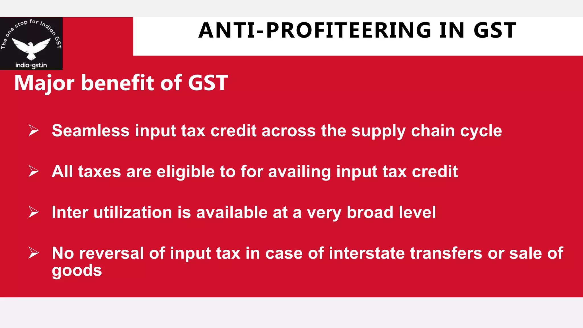 Anti profiteering in GST | PPTX