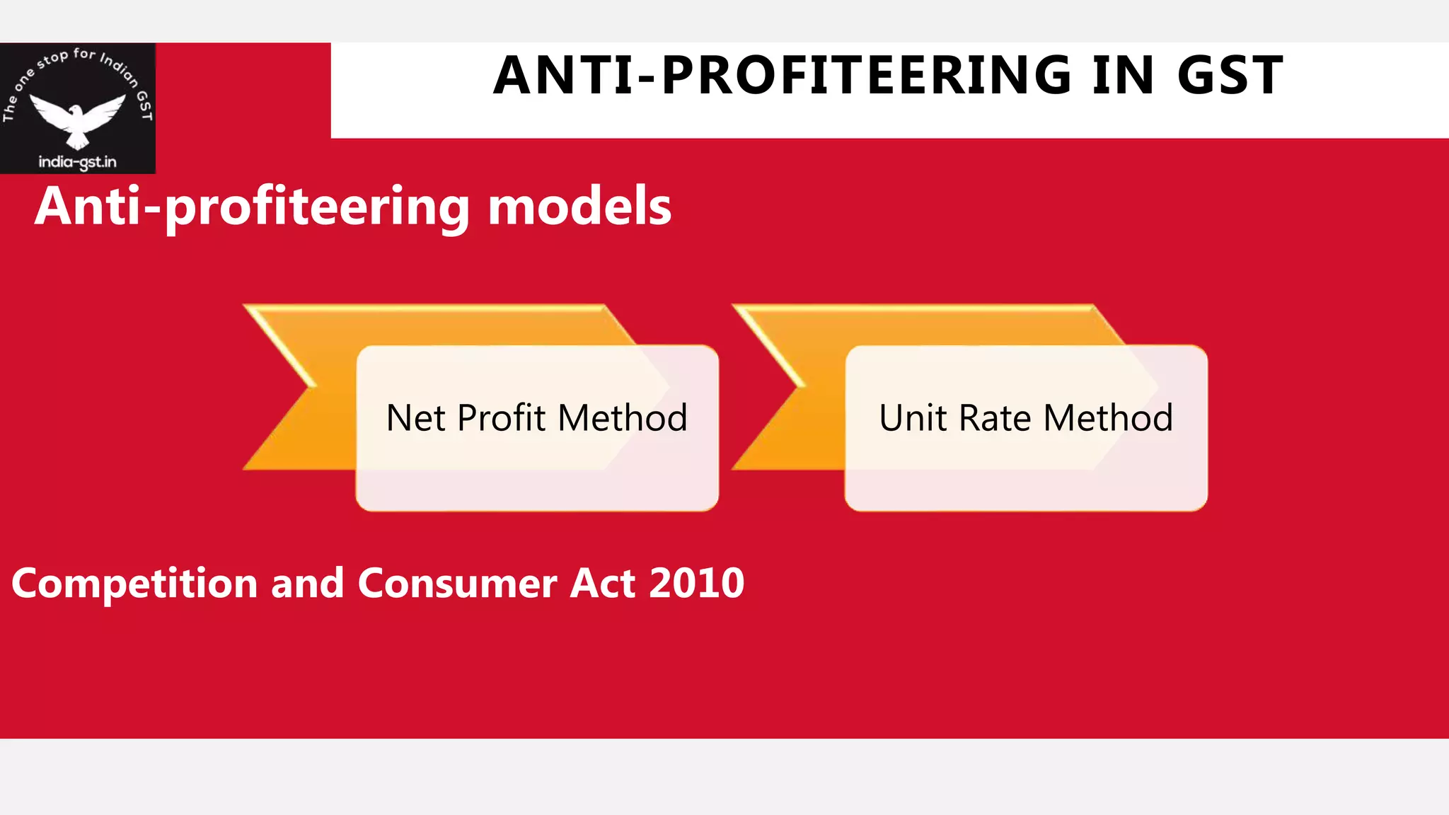 Anti profiteering in GST | PPTX
