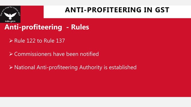 Anti profiteering in GST | PPTX