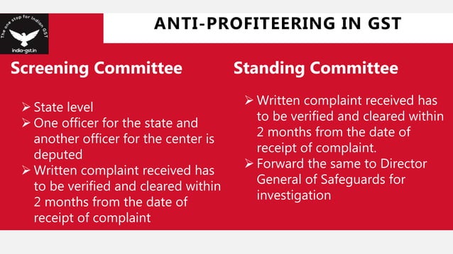 Anti profiteering in GST | PPTX