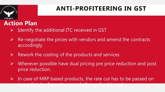 Anti profiteering in GST | PPTX